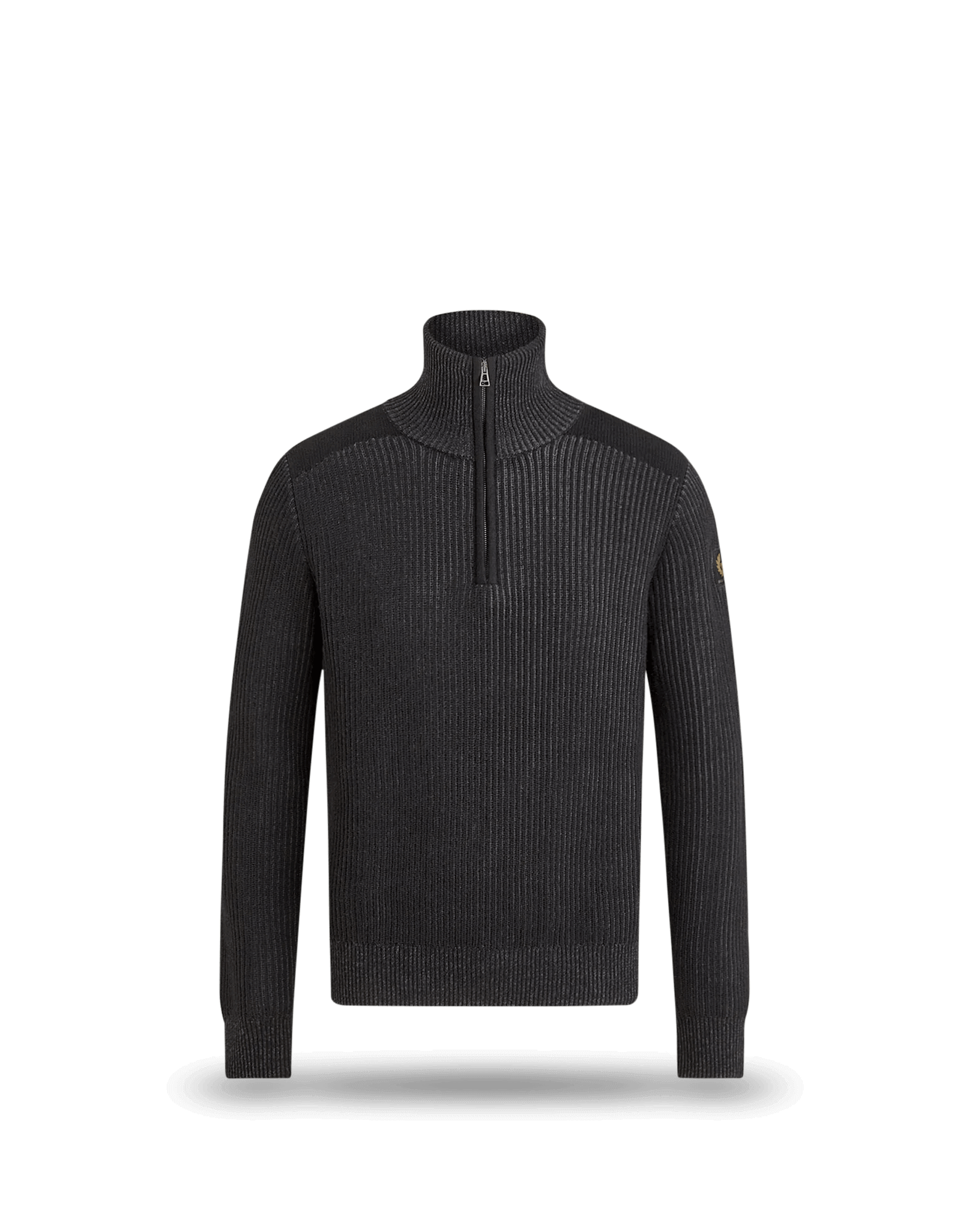 Belstaff Stanley Quarter Zip Jumper Man, black/charcoal | Gotlands Fashion